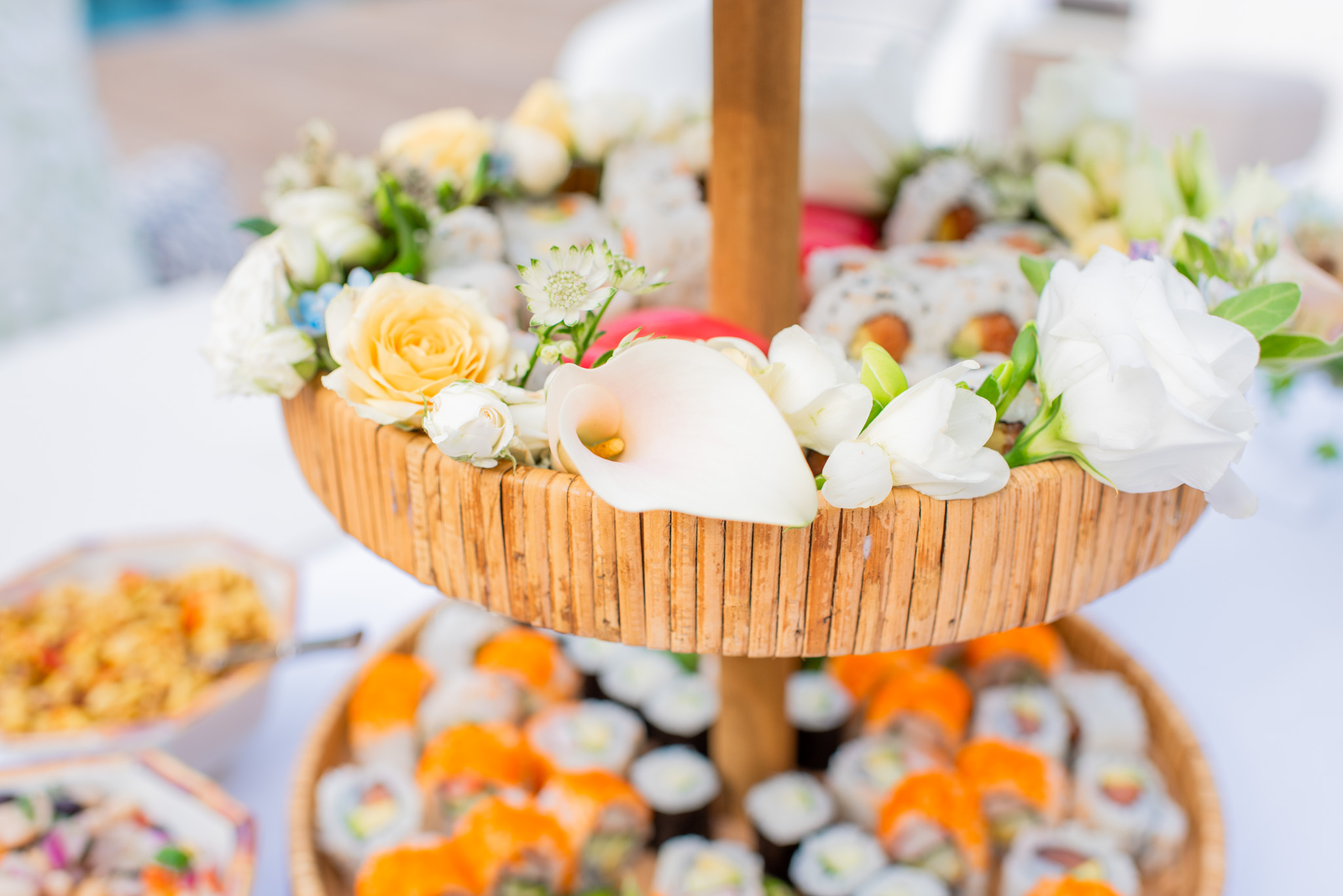 Summer Sushi Party Featuring a Floral Sushi Tower! - Life on Phillips Lane