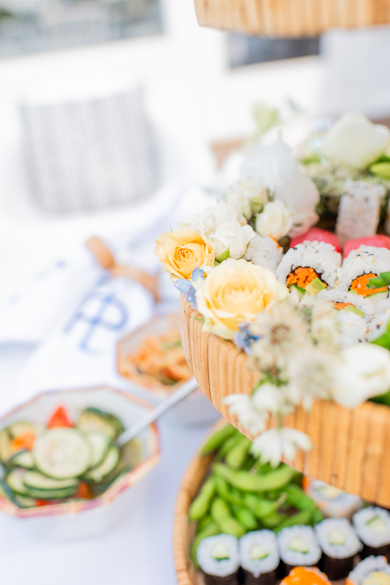 Summer Sushi Party Featuring a Floral Sushi Tower! - Life on Phillips Lane