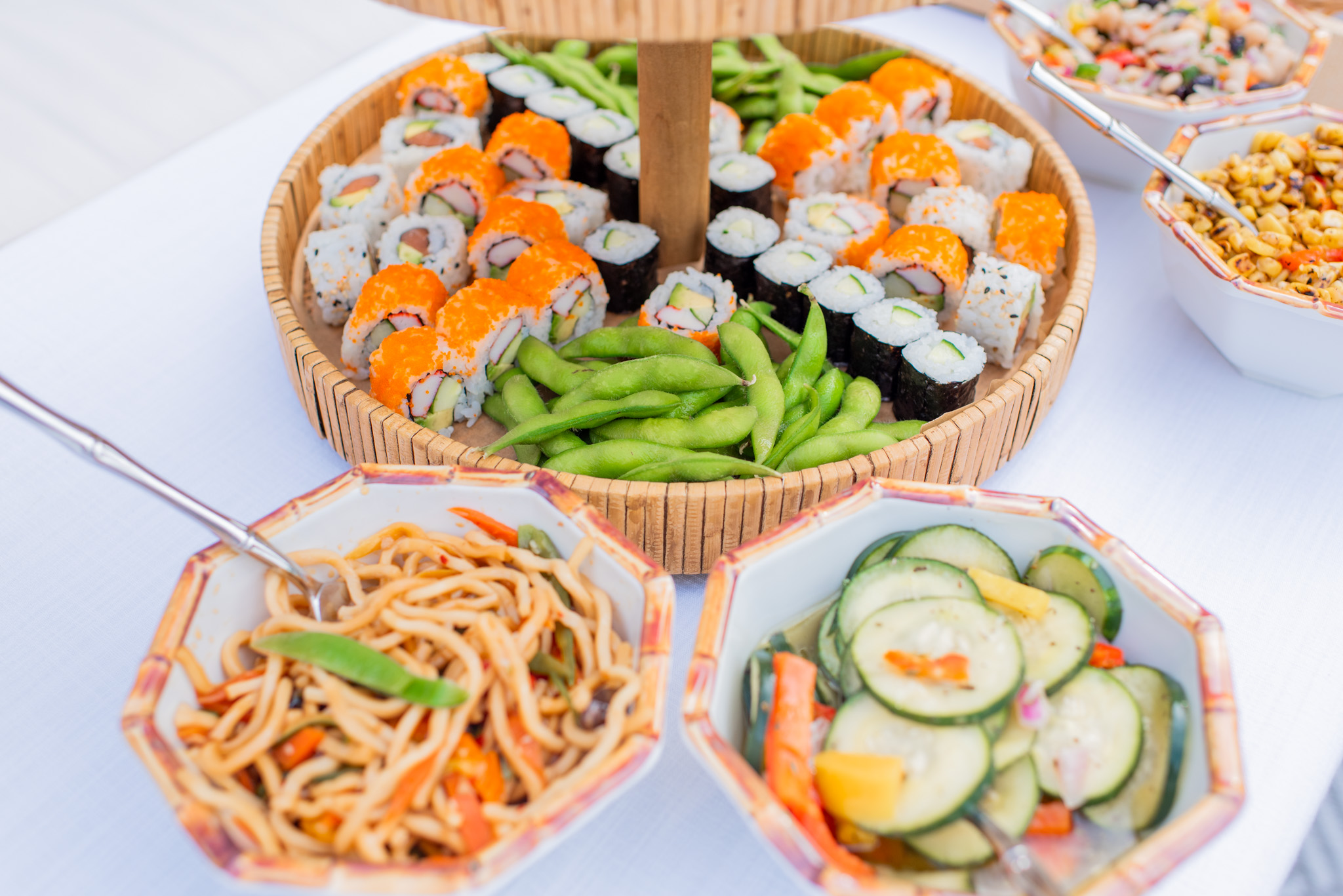 Summer Sushi Party Featuring a Floral Sushi Tower! - Life on Phillips Lane